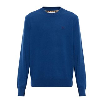Burberry Cashmere Pullover Clifford - - Knitwear - Herren - Blau - L