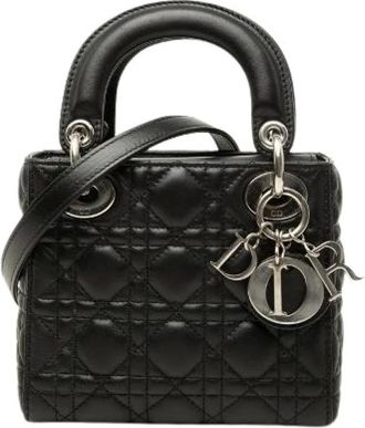 Dior Pre-owned Lady Dior Cannage Lambskin sac 2-en-1 - Femme - Pre-owned - Noir - Taille: ONE Size