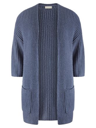 Peter Hahn Strickjacke 3/4-Arm aus Schurwolle und Kaschmi Peter Hahn blau