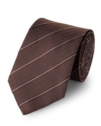 CHARLES TYRWHITT Krawatte aus Seide mit Streifen - Schokoladenbraun