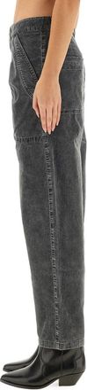 Isabel Marant Cotton-Blend Trousers - Black