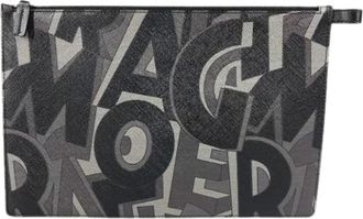 Ferragamo unisex, Pre-owned, Noir, Taille: ONE Size Pochette en cuir Pre-owned