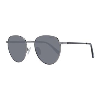 GANT unisex, Accessoires, Gris, Taille: ONE Size Lunettes de Soleil Rondes Grises avec Miroir