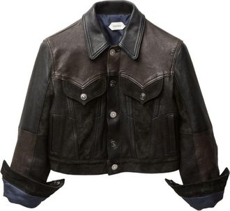 Versace Veste en cuir Versace