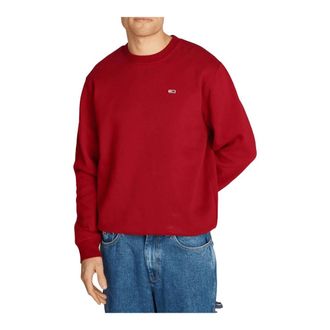 Tommy Jeans Homme, Sweatshirts et sweats &agrave; capuche, Rouge, Taille: 3XL SweaT-shirt ML logo