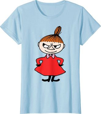 Moomin Little My Hands On Hips T-Shirt, Wei&szlig;, S, Unisex, Kurzarm, Klassische Passform, Officially Licensed Design, Moominvalley