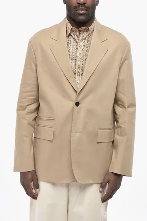 Lanvin Ungef&uuml;tterter Baumwollblazer Mit Pattentaschen Lanvin