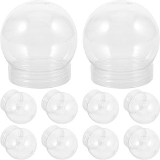 Angoily 24 St&uuml;ck schneekugeln zum selbermachen 270ml Schneekugel Weihnachten Selber Machen mit Schraubverschluss, Transparent Schneekugeln Bastelset f&uuml;r Mitge
