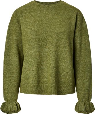 Pieces Pcsally Ls Frill Cuff Knit Noos Bc