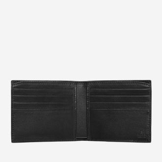 Gucci Mens Bi-Fold Calfskin Wallet With Clamp Black & Cardholders