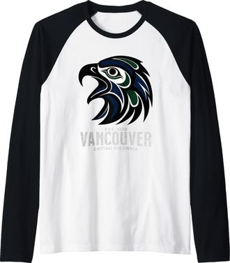 Canada Haida Eagle Vancouver Indigene Nordwestk&uuml;ste Tribal Raglan