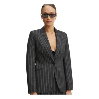 Karl Lagerfeld Blazer &agrave; rayures tennis - Femme - Vestes - Gris - Taille: 40 FR