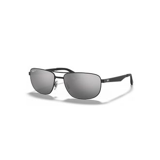 Ray-Ban Rb3528 Sonnenbrillen Schwarz Fassung Silber Glas Polarisiert 61-17
