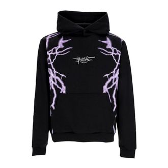 Phobia Archive Lateral Lightning Print Hoodie - - Sweatshirts & Hoodies - Herren - Schwarzk - XS