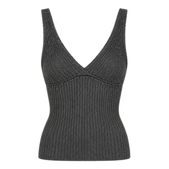 Akep Canotta a costine lurex - Femme - Pulls - Gris - Taille: 42 FR