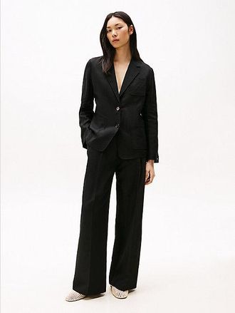 Tommy Hilfiger Pantalon droit décontracté en lin mélangé