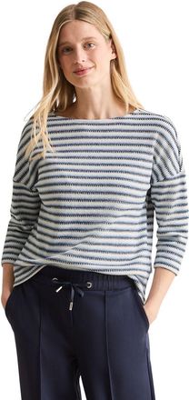 Cecil Damen B322776 Strick-Look Shirt, Universal Blue, XS EU