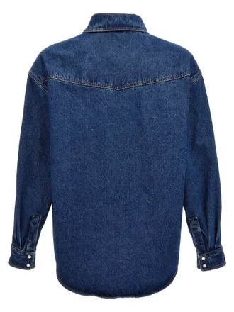 Palm Angels Cotton Denim Jacket - Blue