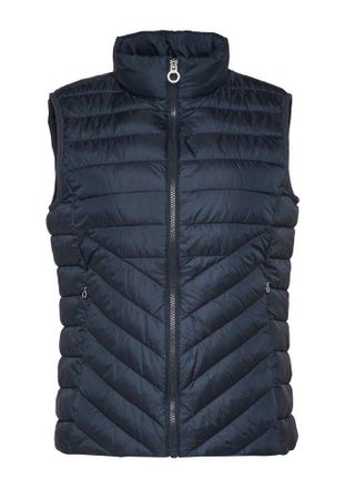 s.Oliver Outdoorjacke Outdoor-Weste Leichte Steppweste mit Stehkragen und Packfunktion