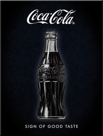 Nostalgic Art Magnet, Kraftmagnet mit Metalloberffl&auml;che, Sign of Good Taste, 8 x 6 x 0,2 cm