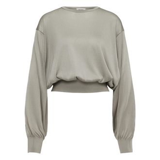 Drykorn Femme, Sweatshirts et sweats &agrave; capuche, Vert, Taille: 38 FR Talomina 10 Feinstrick Pullover Cropped