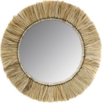 Aubry Gaspard Aubry Gaspard - Miroir rond en jonc naturel