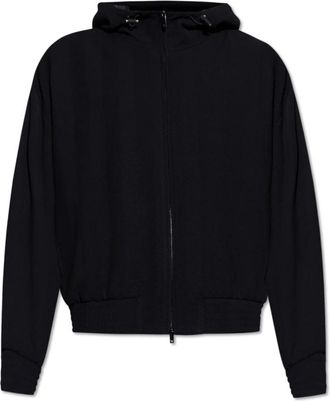 Emporio Armani Wolljacke mit Fischgr&auml;tenmuster - - Jackets - Herren - Schwarzk - 2XL