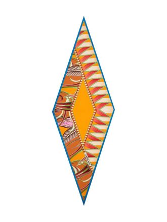 Ferragamo &eacute;charpe &agrave; imprim&eacute; graphique - Orange