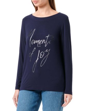 s.Oliver Damen T-Shirt Langarm Blue 38