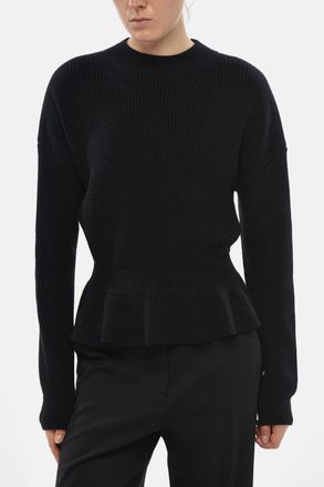Chlo&eacute; Rundhals-Pullover Aus Wolle Mit Ausgestelltem Saum Chloe