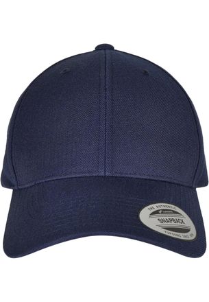 Flexfit Yupoong Unisex Premium Curved Visor Snapback Cap, Navy, one Size