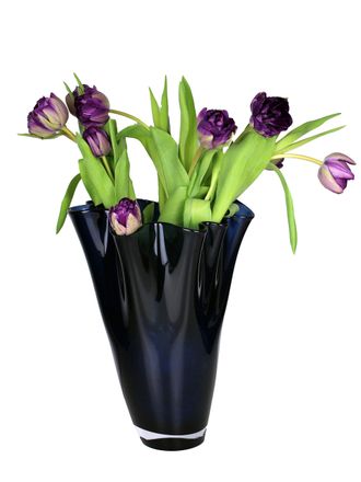 Signature Home Collection Glasvase, Glas, blau, 21 x 21 x 30 cm