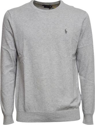 Polo Ralph Lauren Homme, Pulls, Gris, Taille: XL Maille Ras du Cou