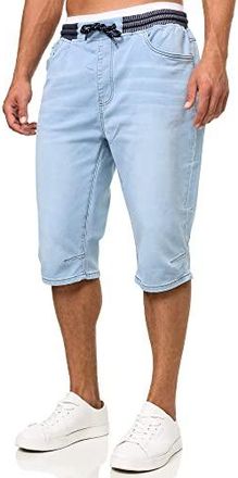 Indicode Hommes Vasile Jeans Shorts | Pantalon Court en Jean à 5 Poches Dim Blue S
