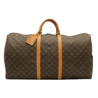 Louis Vuitton Pre-owned Sac de voyage en toile - Femme - Pre-owned - Brun - Taille: ONE Size