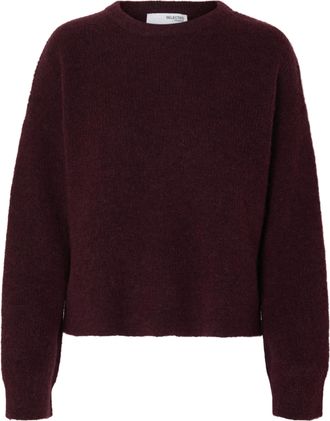 Selected Damen Slfsia Ras Ls Knit New O-Neck Noos, Fig, S EU