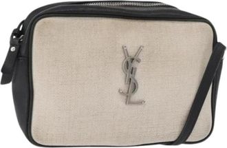 Saint Laurent Sac bandouli&egrave;re vintage Pre-owned en toile - Femme - Pre-owned - Beige - Taille: ONE Size