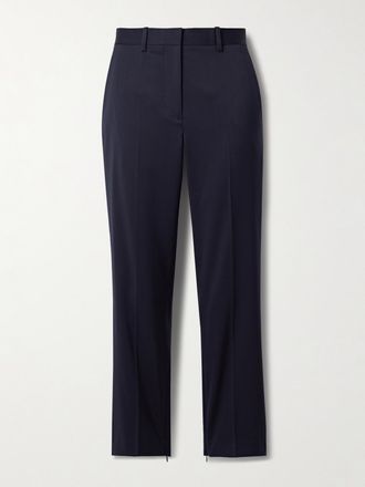 Helmut Lang Pantalon Slim En Serge De Laine - Bleu