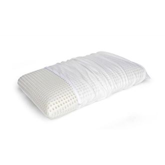 Talamo Italia 2er-Set Kissen f&uuml;r das Bett, 100% Made in Italy, Abnehmbares Seifen-Kissen aus perforiertem Memory-Schaum, hypoallergen und atmungsaktiv, 70x40xh16