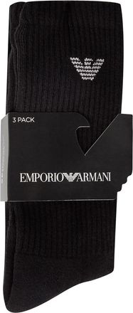 Emporio Armani Herren of Sporty Terry Cloth 3 Pack Medium Socks, Schwarz, Einheitsgröße EU