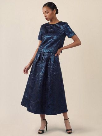 Apart Blusentop mit schimmerndem Strukturmotiv