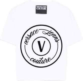 Versace Jeans Couture t-shirt à plaque logo - Blanc
