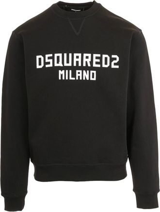 Dsquared2 Homme, Sweatshirts et sweats &agrave; capuche, Noir, Taille: XL Pull Noir avec Logo