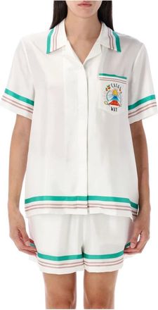 Casablanca Femme, V&ecirc;tements de nuit et de d&eacute;tente, Blanc, Taille: 40 FR Shirt Casa Way Tennis