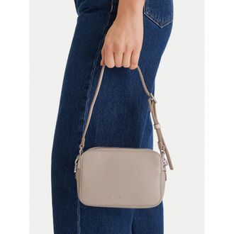 Calvin Klein Handtasche Calvin Klein Webbing Double Strap Camera Bag LV04F3165G Beige