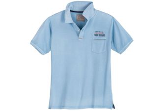 Redfield Poloshirt Redfield Poloshirt XXL Vintage Brusttasche hellblau