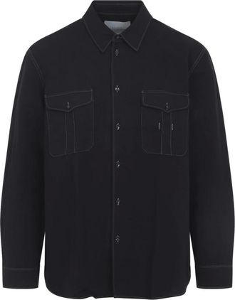 STUDIO NICHOLSON Homme, Chemises, Noir, Taille: S Louro Button Shirt