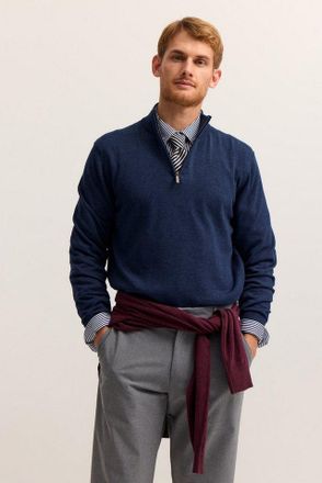 Bugatti Troyer Regular Fit aus Baumwolle mit Rei&szlig;verschluss