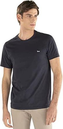 Harmont & Blaine HARMONT E BLAINE T-SHIRT BASIC HOMME BOY MAILLE COTON STRETCH LOGO IN1001 Taille, bleu, Small