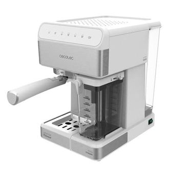 Cecotec Kaffemaschine Power Instant-ccino 20 Touch. 1350 W, Siebträger, 20 bar Druck, 14 L Wassertank, Thermoblock, Milchbehälter, Touch-Bedienung, Weiß